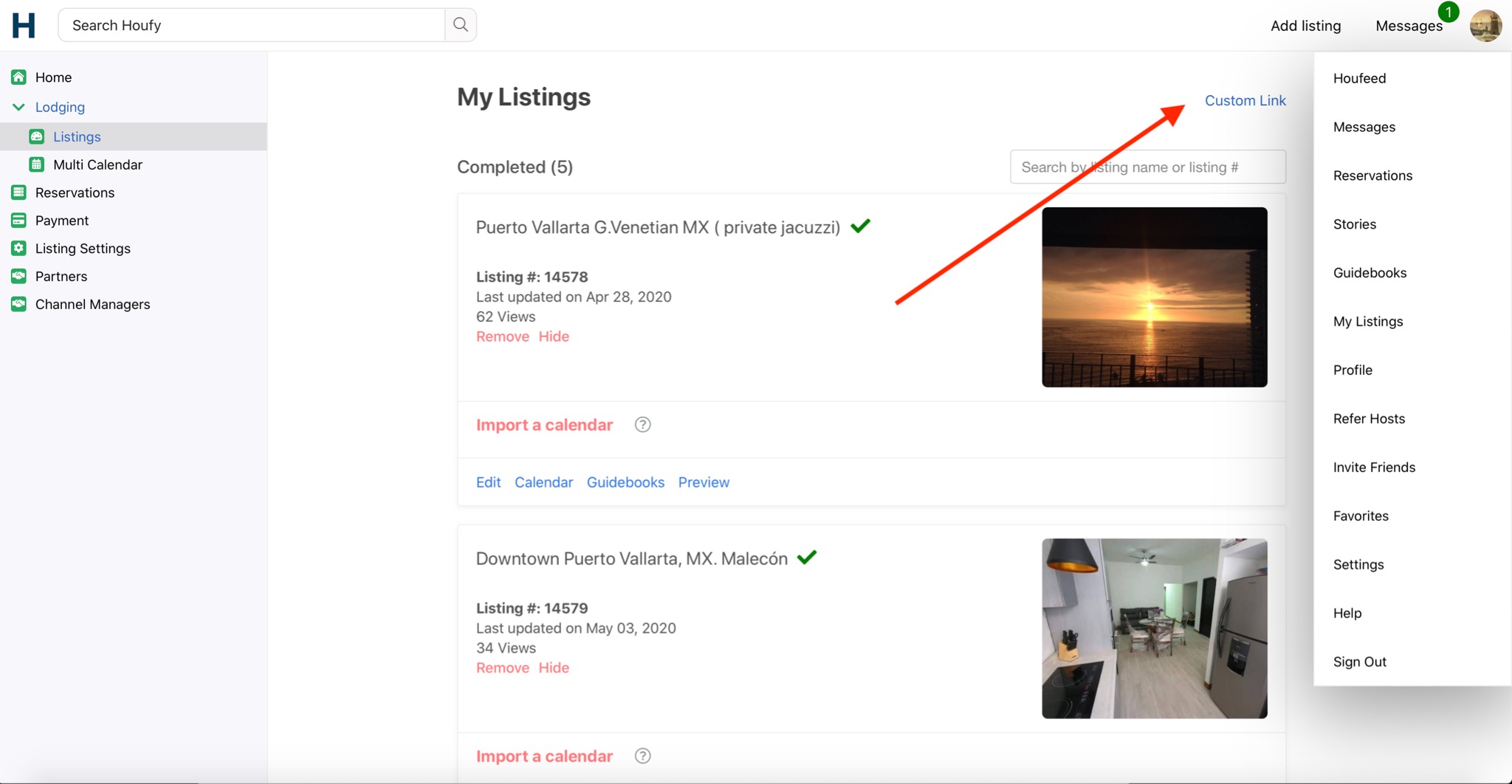 How Can I Get My Complete Listings In One Link To Share It 