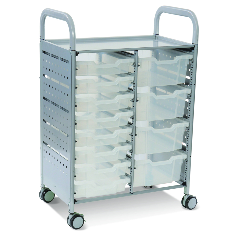 Callero STEAM Double Trolley 8 Shallow & 4 Deep Trays - Gratnells Ltd.