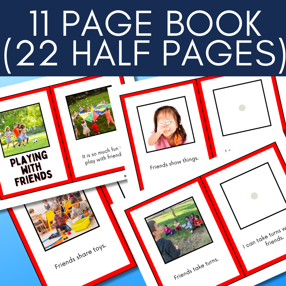 How to Play with Friends Interactive Book Adapted Book for Autism ...