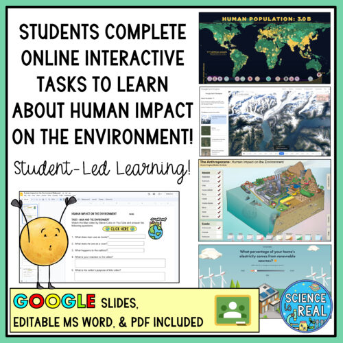 Human Impact on the Environment Webquest - Classful