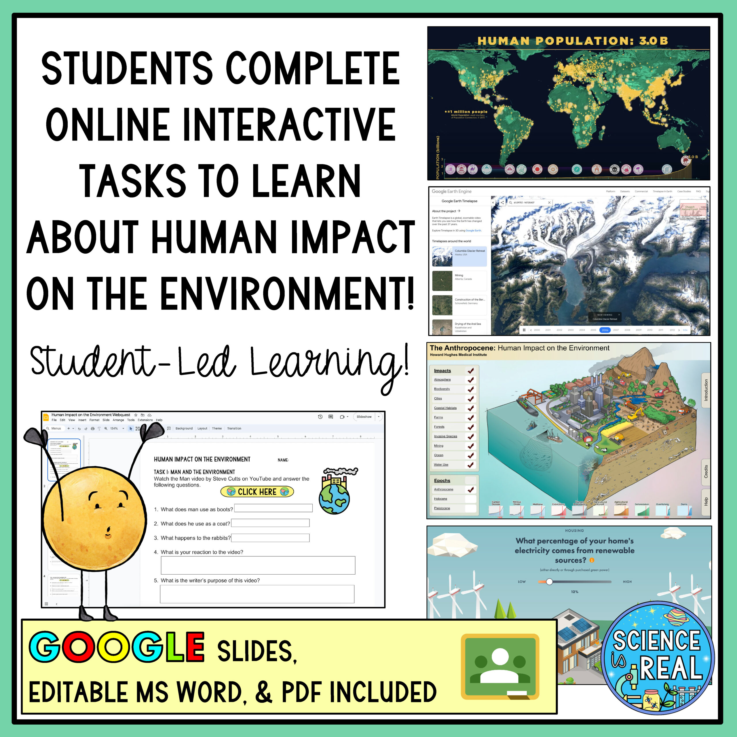 Human Impact on the Environment Webquest - Classful