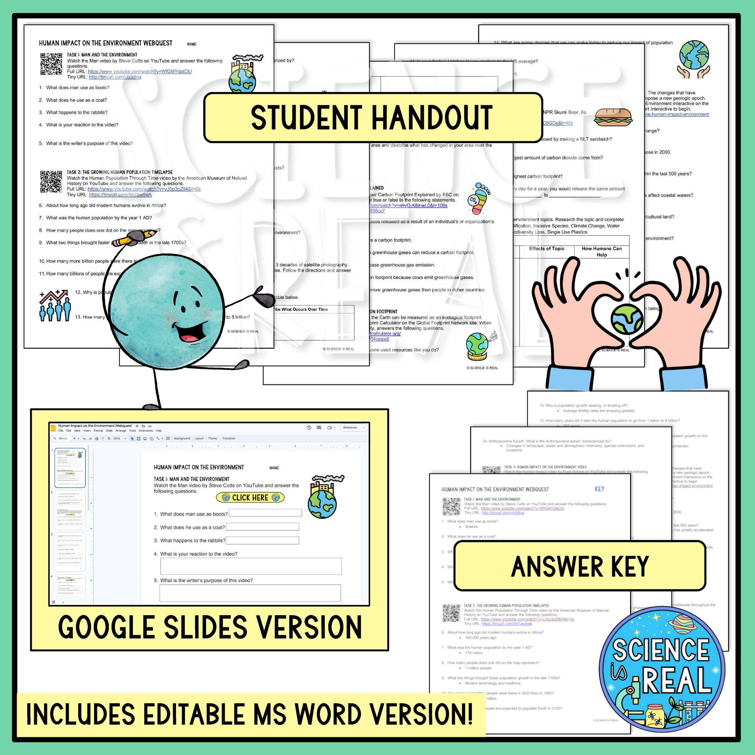 Human Impact on the Environment Webquest - Classful