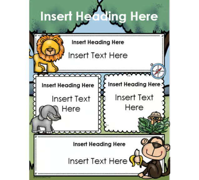 Weekly Newsletter Template Editable Jungle Safari Theme - Classful