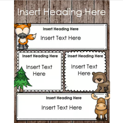 Weekly Newsletter Template Editable Woodland Animals Theme - Classful