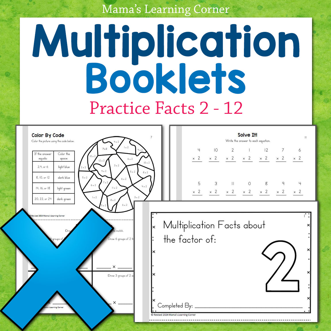 Multiplication Practice Booklets for Facts 2 through 12 - Classful