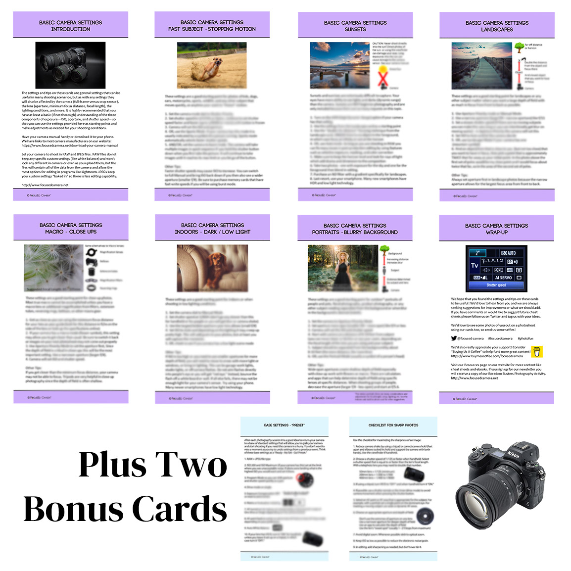 Basic Camera Settings Cheat Sheets for Beginner Photographers - Classful