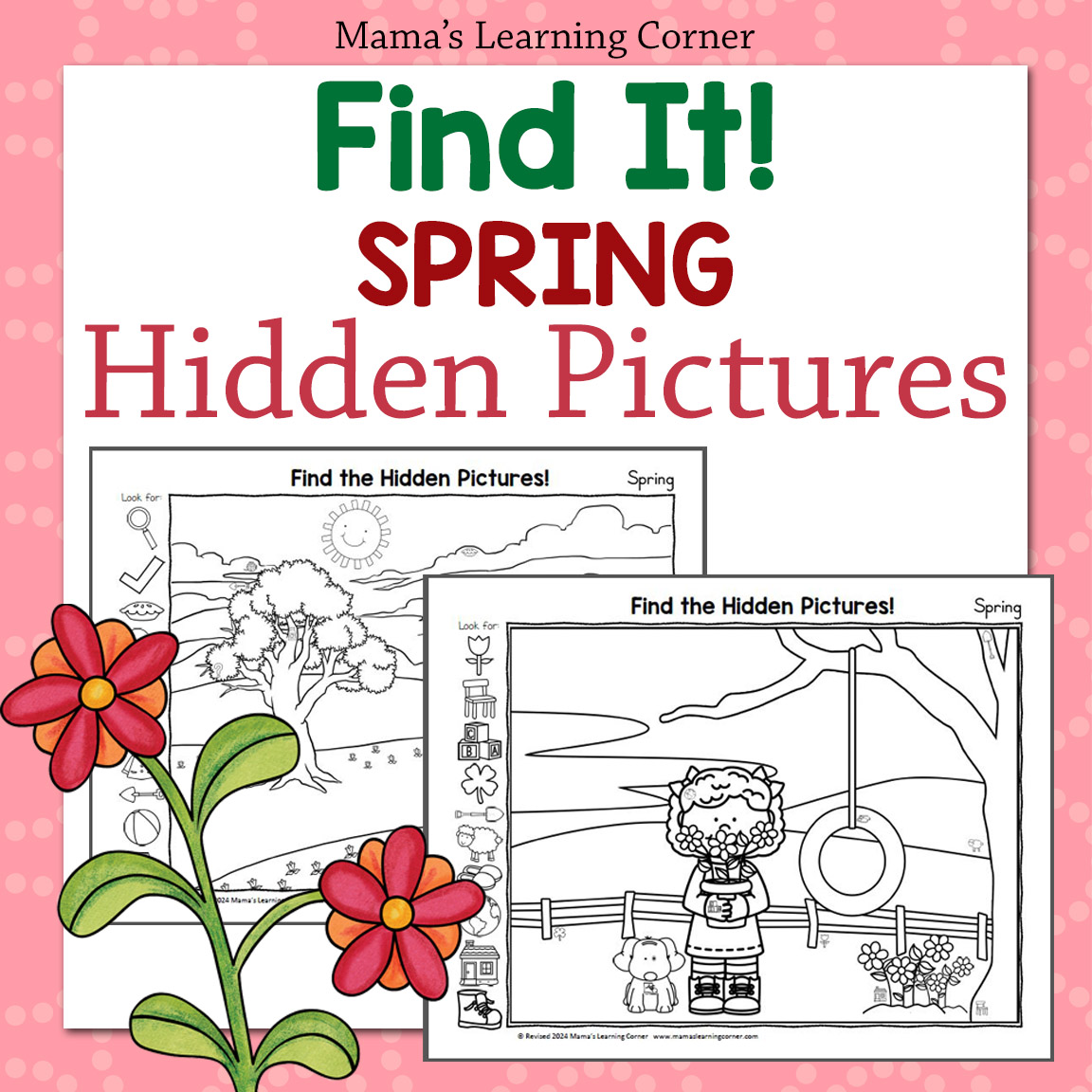 Spring Hidden Pictures Worksheets - Classful