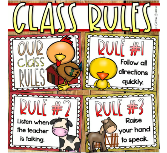 Classroom Rules Posters EDITABLE Back to School Farm Animals Barn Theme ...