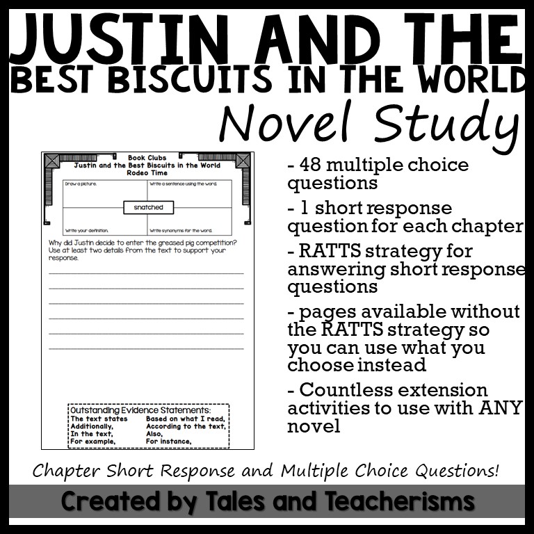 Justin and the Best Biscuits in the World Novel Study - Classful