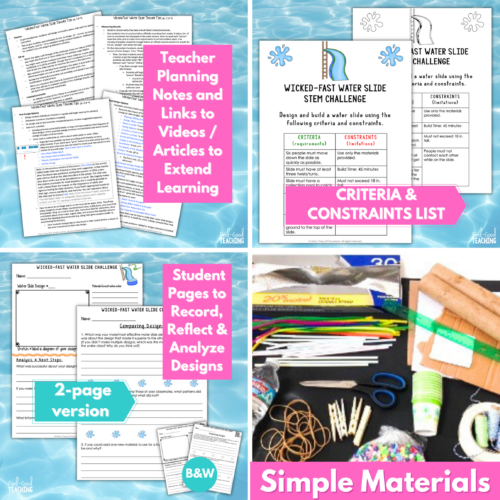 Summer STEM or End of the Year STEM Activity - Water Slide STEM ...