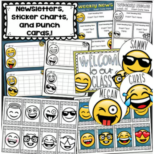 Emoji Theme Classroom Management Decor Bundle (Posters, Rules ...