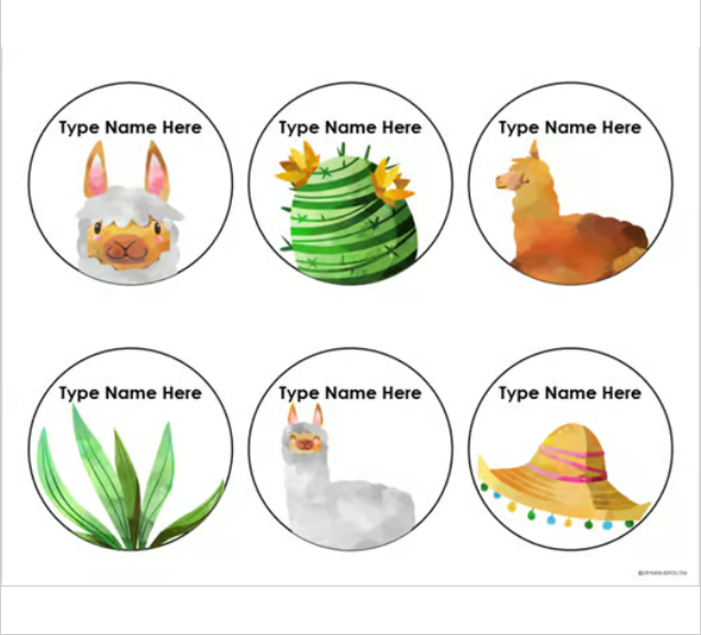 Welcome To Our Classroom Door Sign Display Llama and Cactus Theme ...