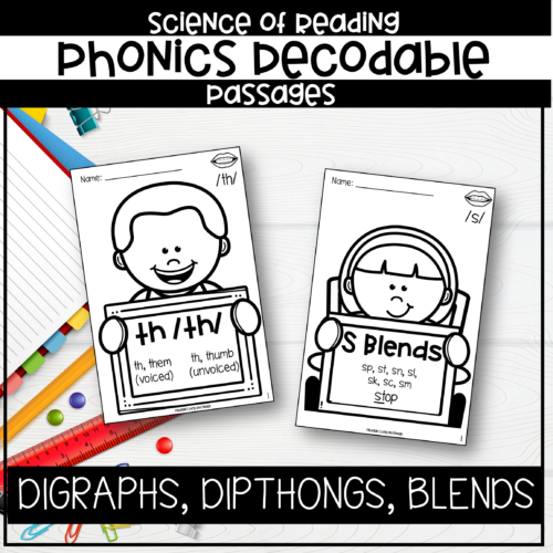 Decodable Reader | Literacy Center Decodable | Dipthongs | Digraphs ...