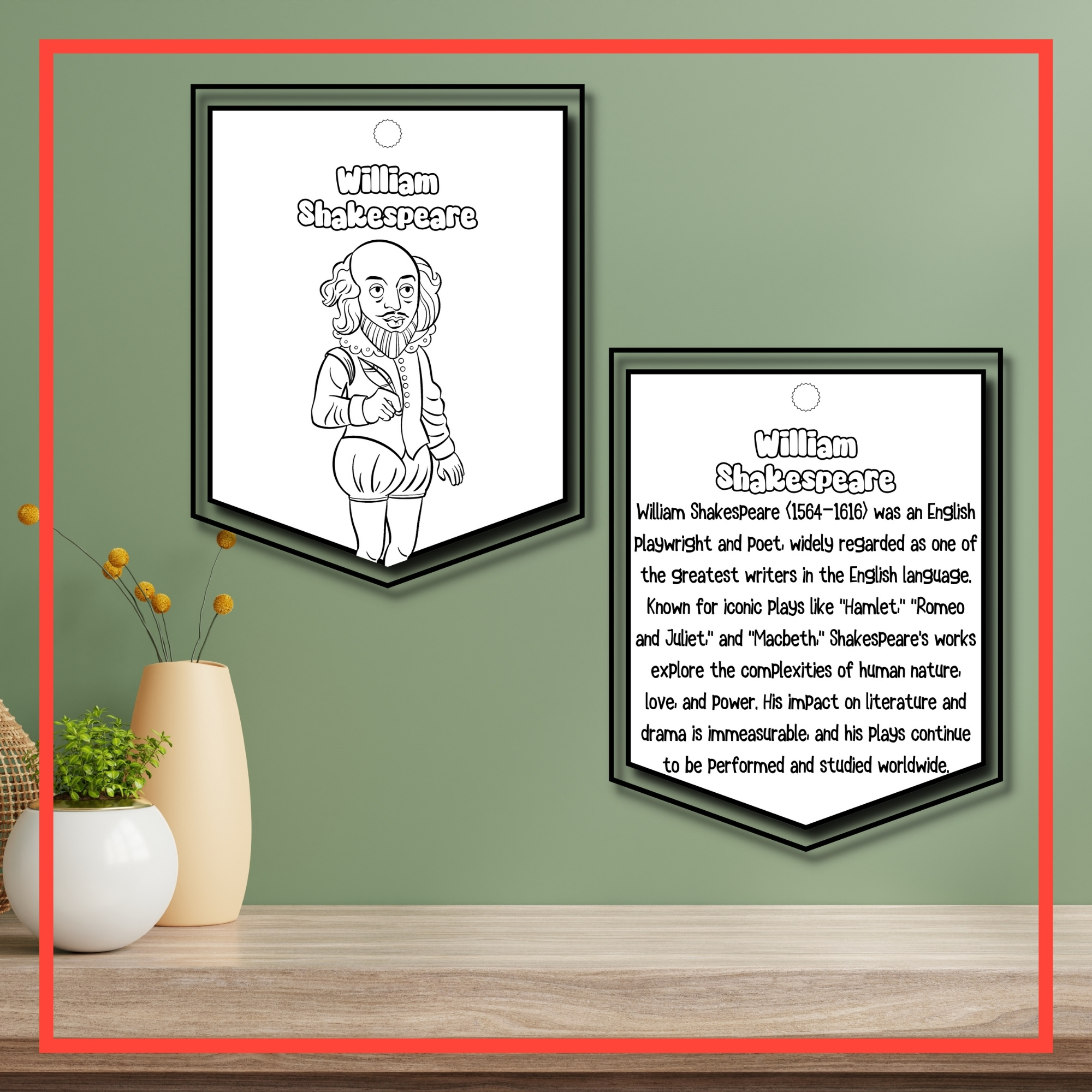 National Poetry Month Bulletin Board biography cloring posters ...