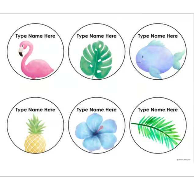 Welcome To Our Classroom Door Sign Display Watercolor Tropical Theme ...