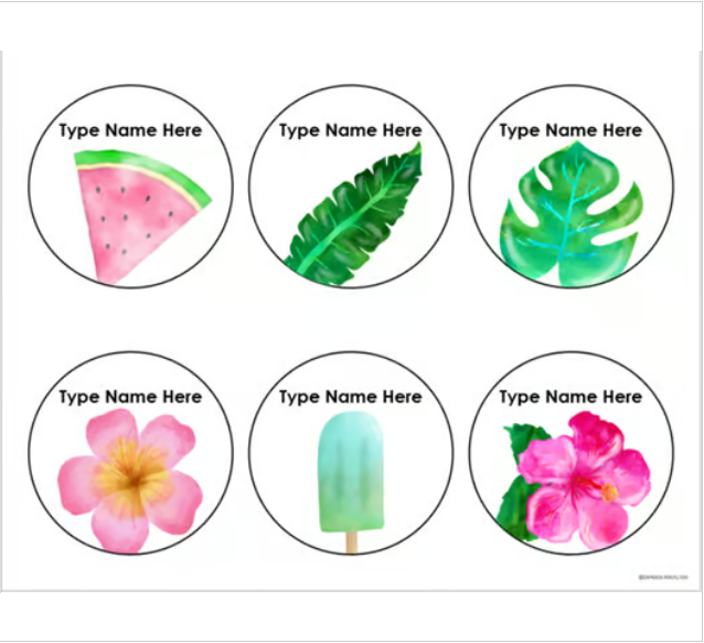 Welcome To Our Classroom Door Sign Display Watercolor Tropical Theme ...