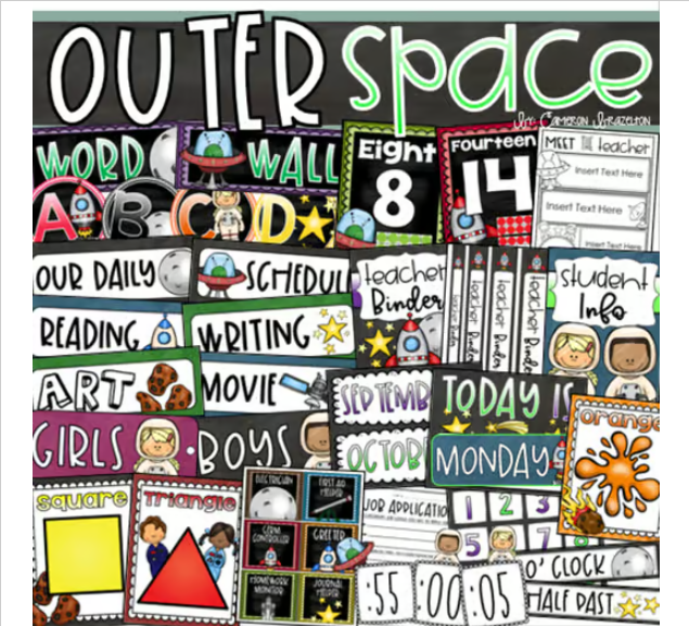 Outer Space Classroom Decorations and Management Mega Bundle - Classful
