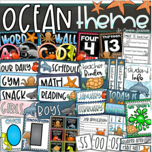 Ocean Under the Sea Underwater Classroom Decorations and Management ...