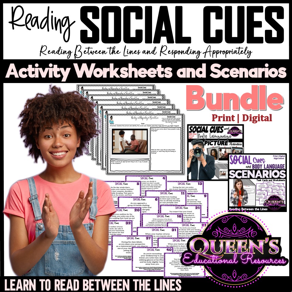 Social Cues | Body Language | Non-verbal Cues Scenarios and Activities ...