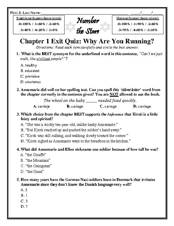 NUMBER THE STARS Engaging & Rigorous Comprehension/Vocabulary ...