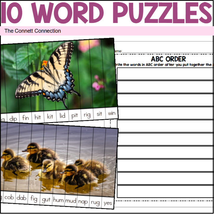 Spring Alphabetical Order Puzzles - Classful