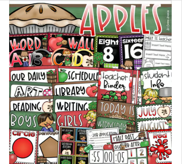 Apple Theme Classroom Decorations and Management Mega Bundle - Classful