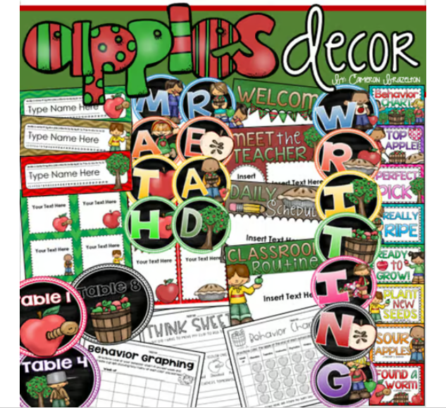 Apple Theme Classroom Decorations and Management Mega Bundle - Classful