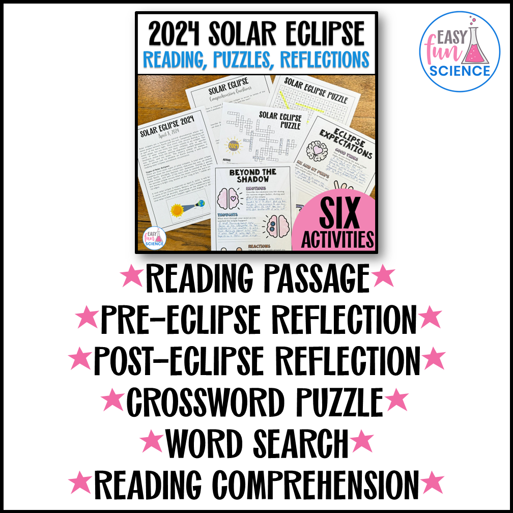 Solar Eclipse 2024- Easy, No Prep Activities for the 2024 Total Solar ...