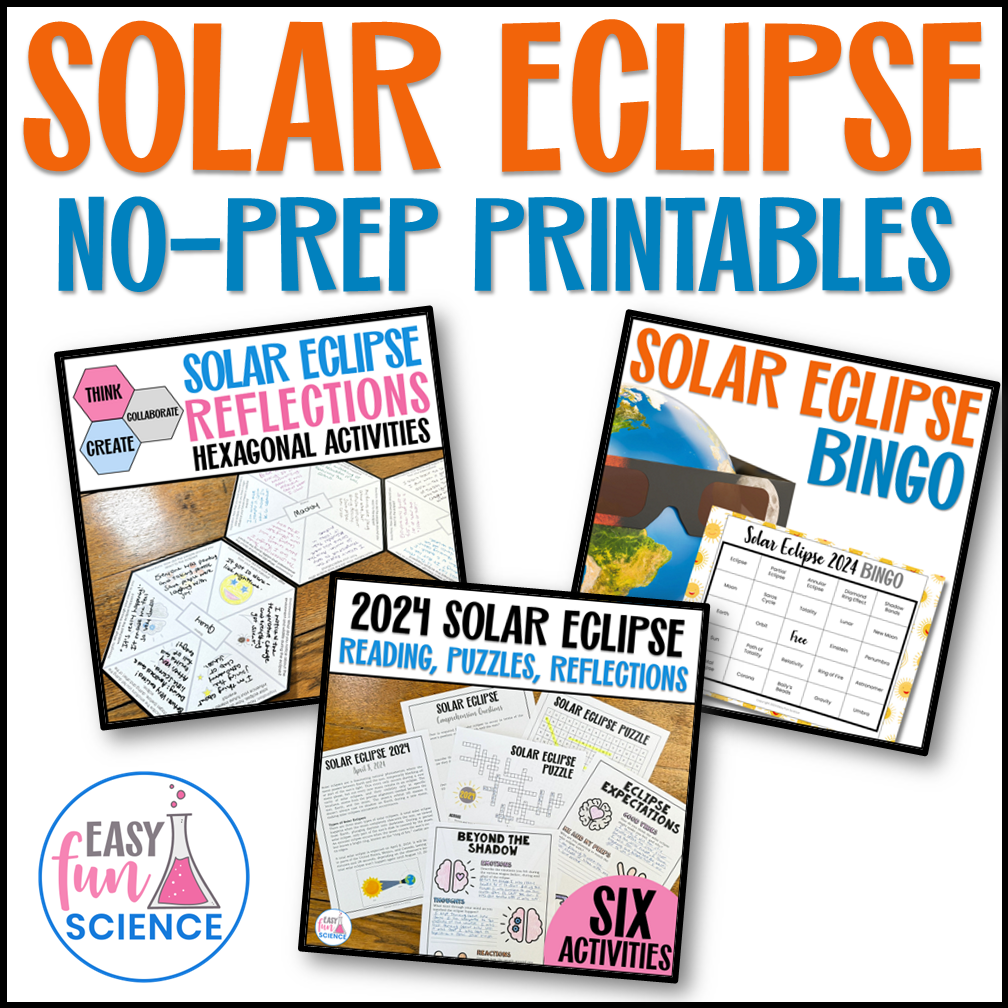 Solar Eclipse 2024- Easy, No Prep Activities for the 2024 Total Solar ...