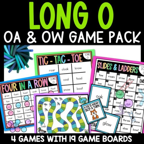Long O Vowel Teams Games and OA and OW Center Activities - SOR Aligned ...