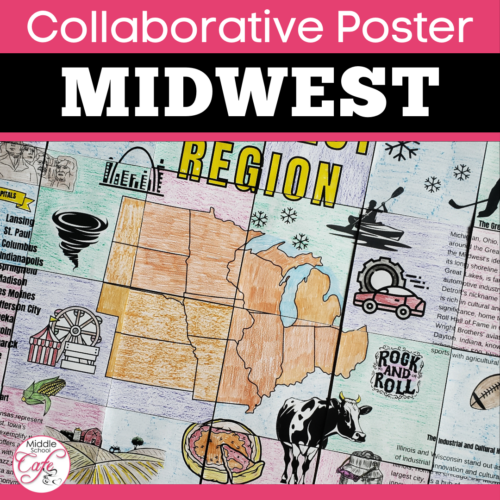 5 Regions of the United States Collaborative Poster | Midwest Region ...