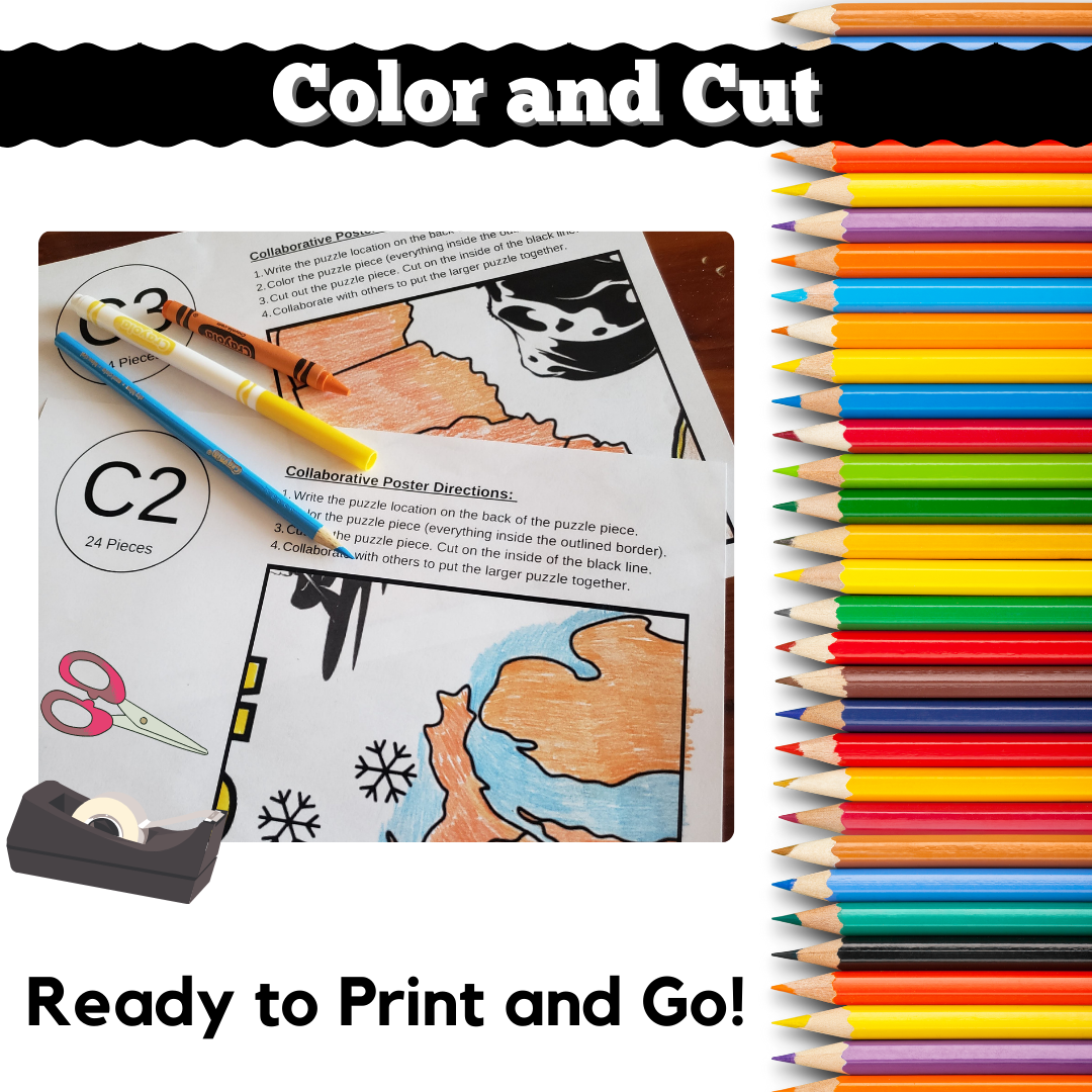 5 Regions of the United States Collaborative Poster | Midwest Region ...