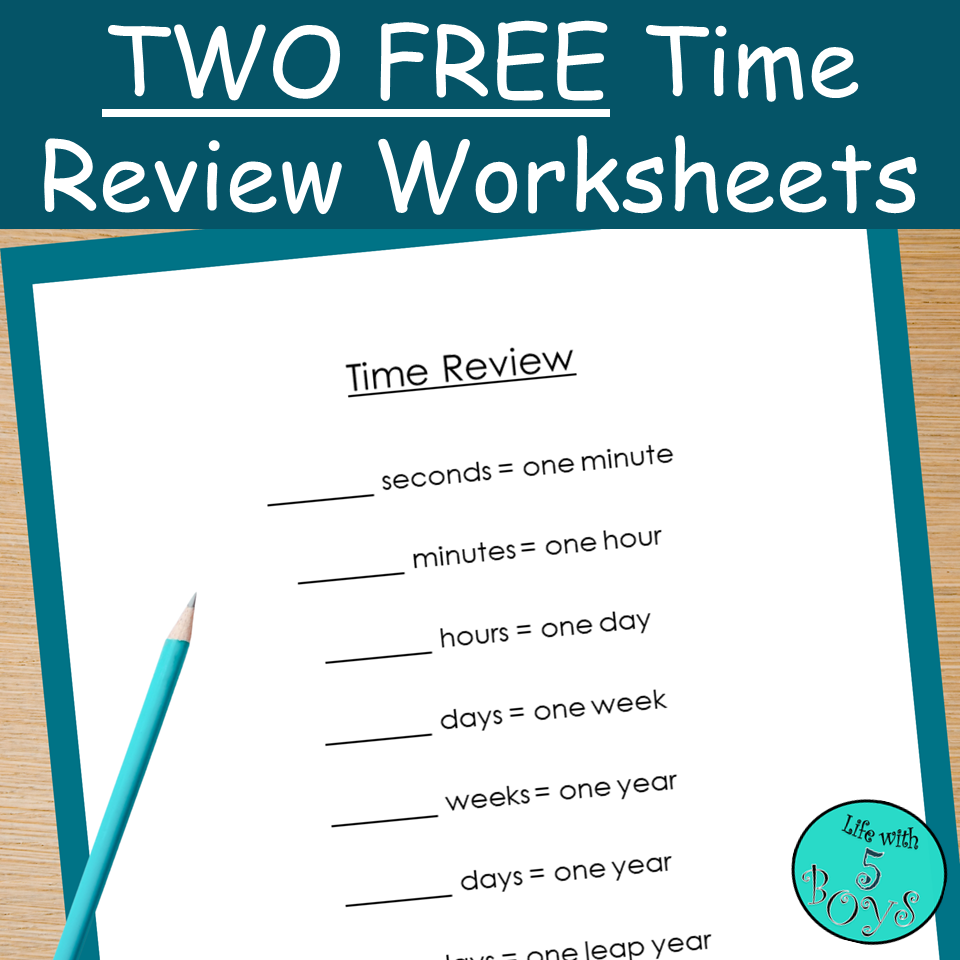 TWO FREE Telling Time Review Worksheets - Classful