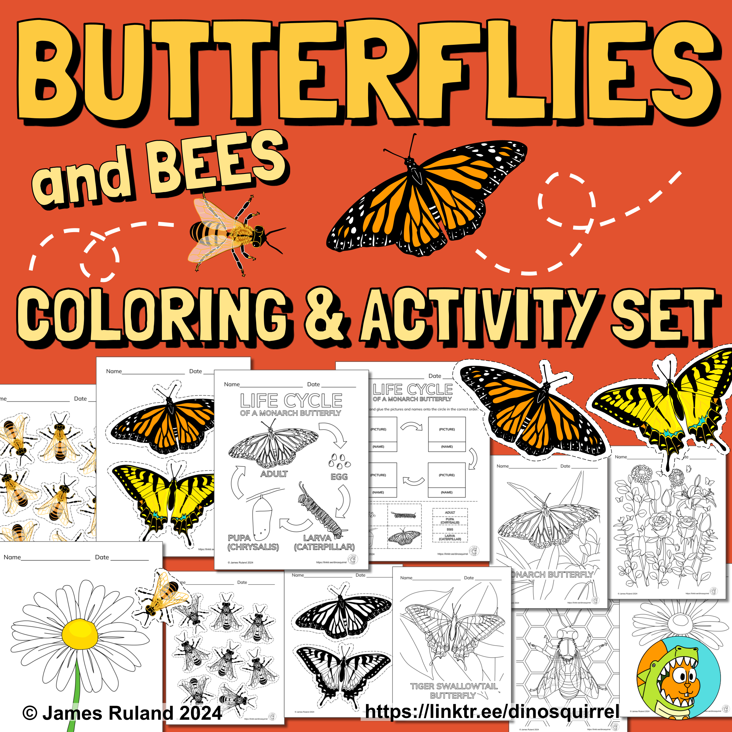 coloring pictures of flowers and butterflies for kids