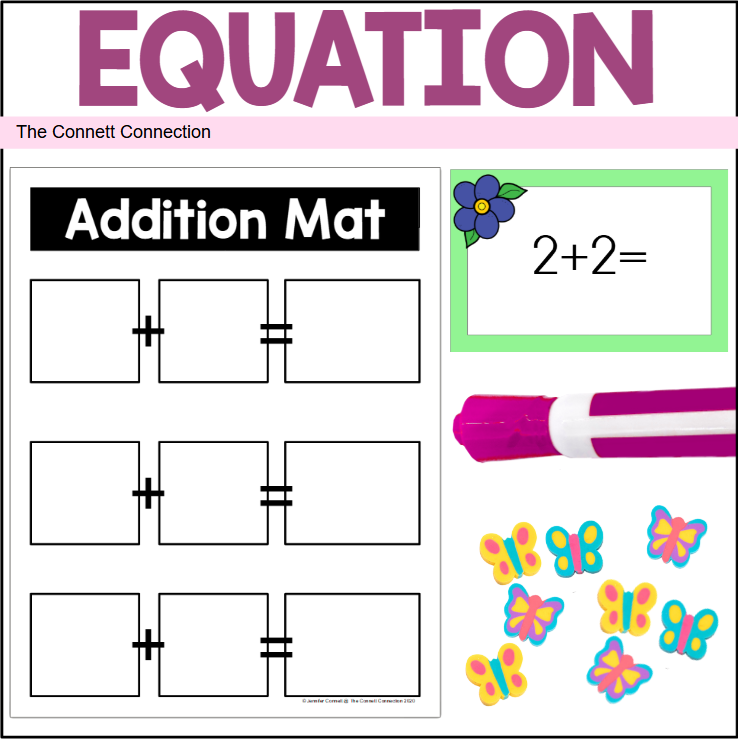 Spring Addition Math Stations - Classful