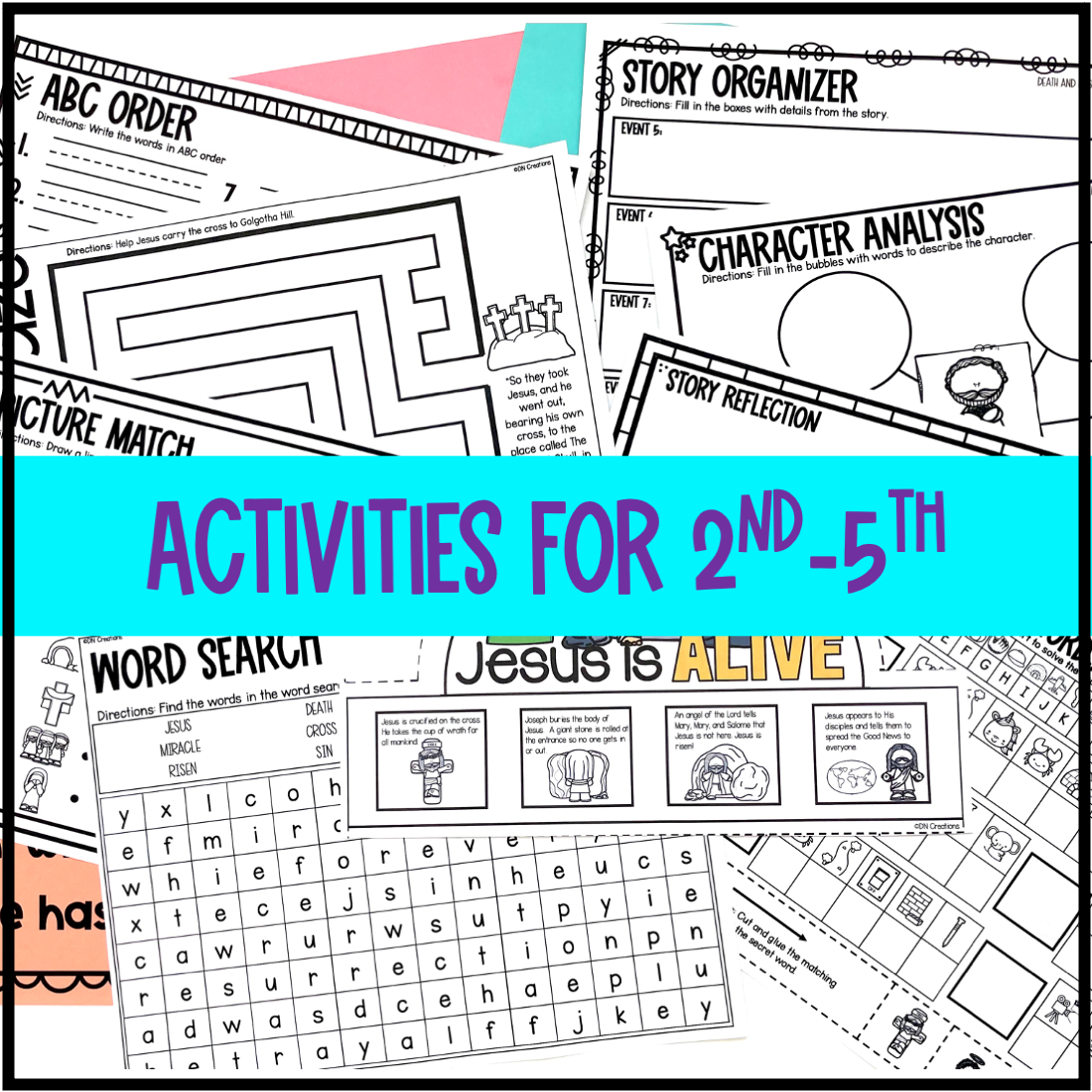 Easter Bible Activities | Jesus Crucifixion and Resurrection | Passion ...