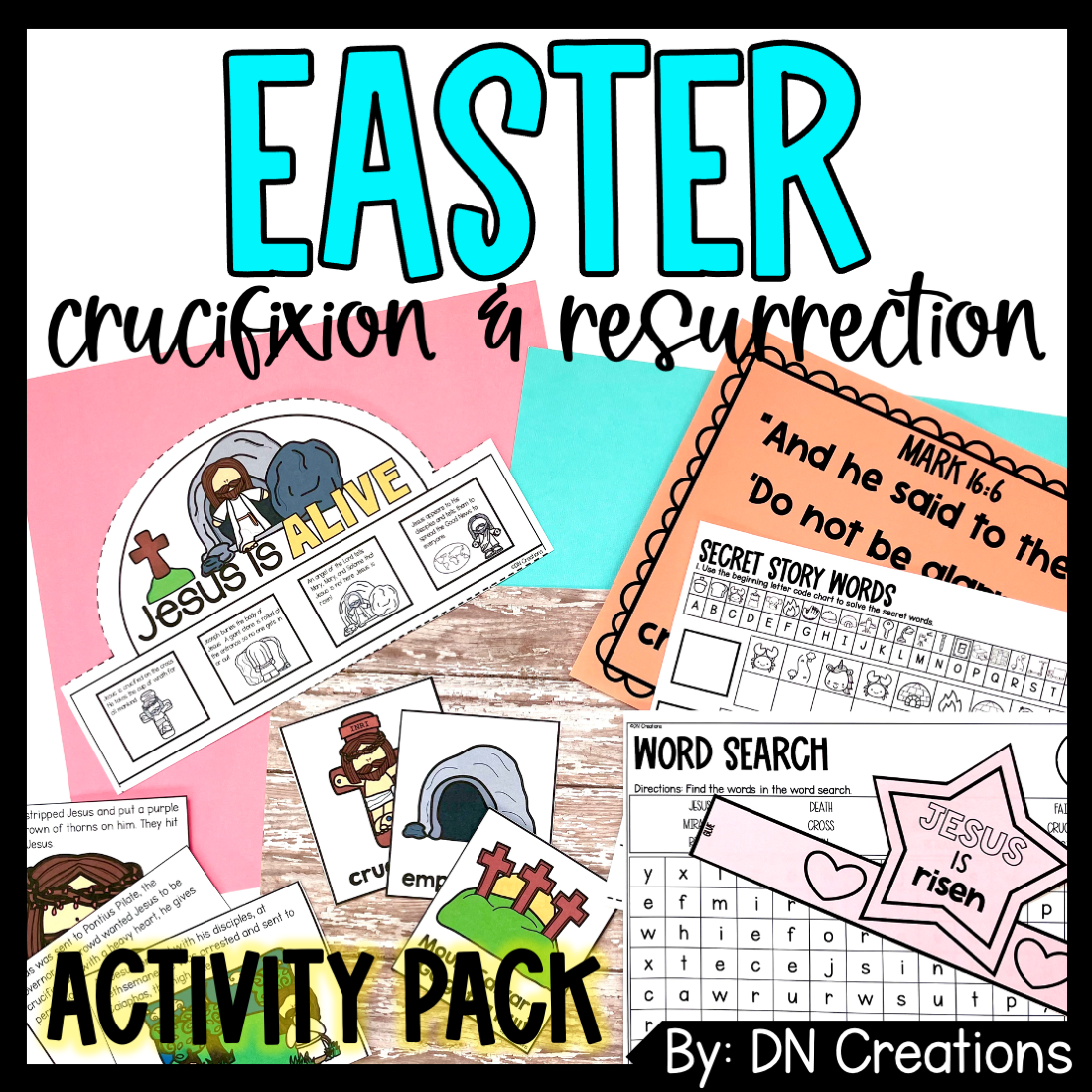 Easter Bible Activities | Jesus Crucifixion and Resurrection | Passion ...