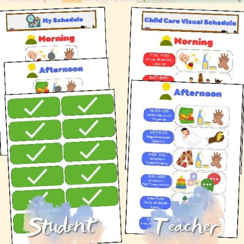 Child Care and Daycare Visual Schedule for Early Childhood or Special ...
