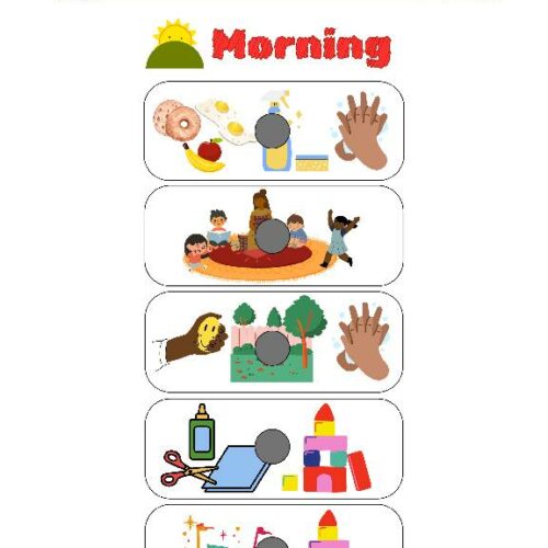 Child Care and Daycare Visual Schedule for Early Childhood or Special ...