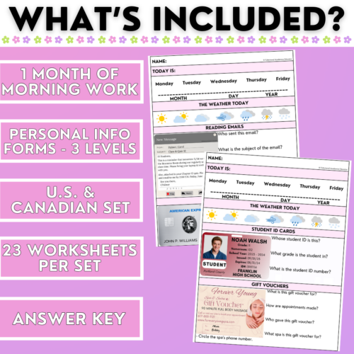 May Morning Work - Mother's Day & Spring Life Skills - Special Ed ...