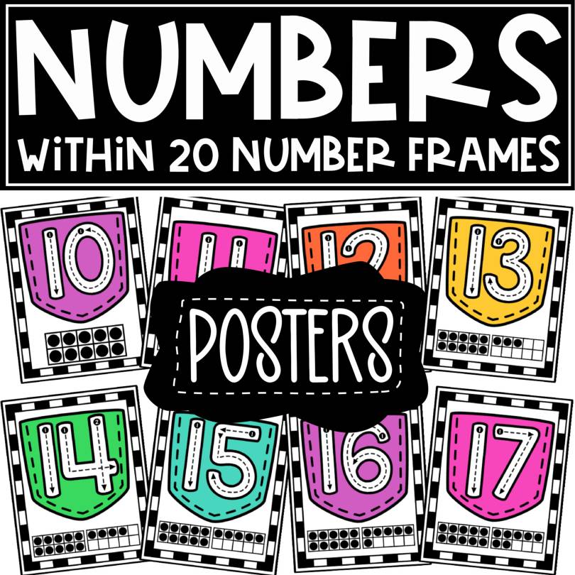 Numbers to 20 Math Posters for Kindergarten - Classful