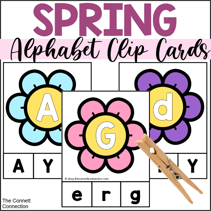 Spring Alphabet Clip Cards - Classful