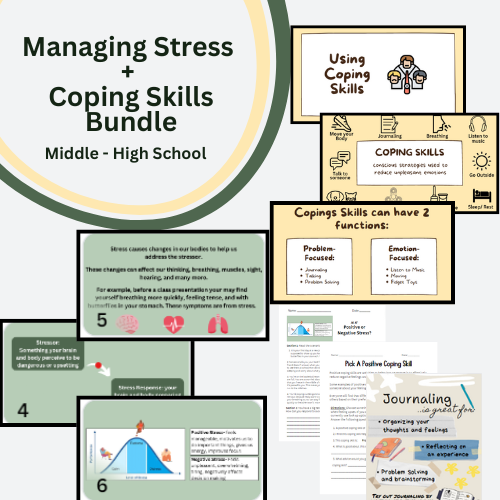 Stress Management + Coping Skills SEL Bundle - Classful