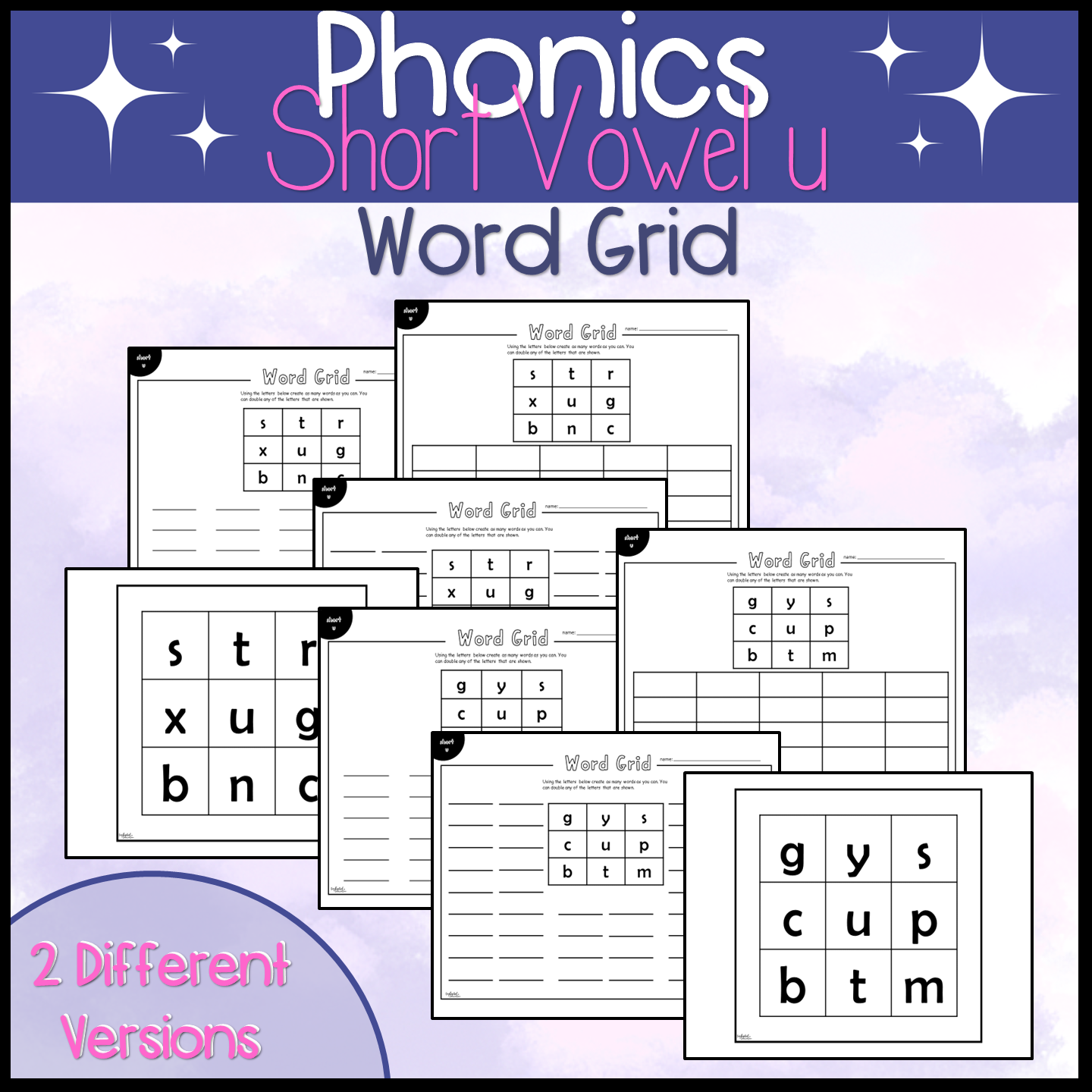 Short Vowel u CVC Word Building Center Activity - Classful