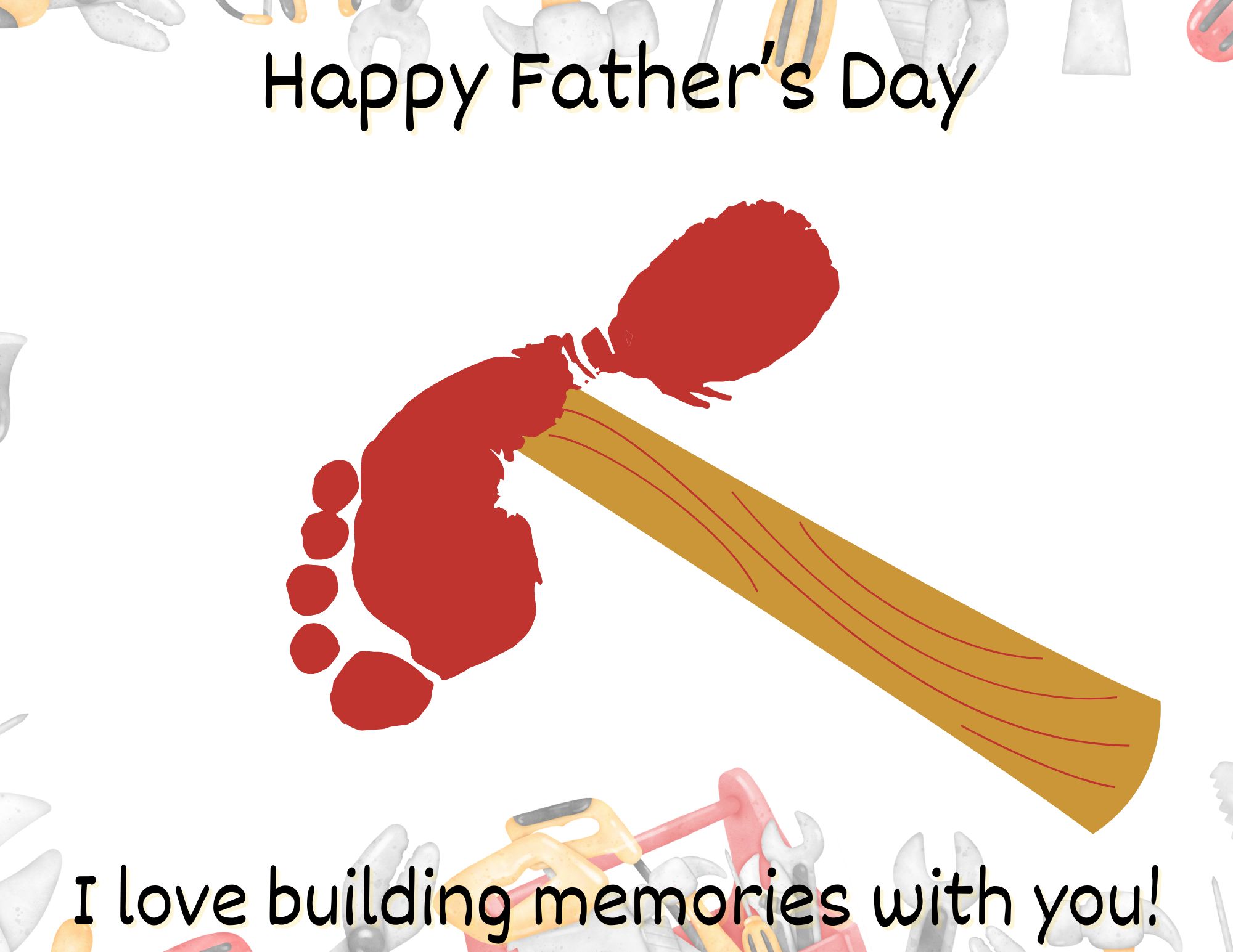 Building Memories (Father's Day Footprint Craft) - Classful
