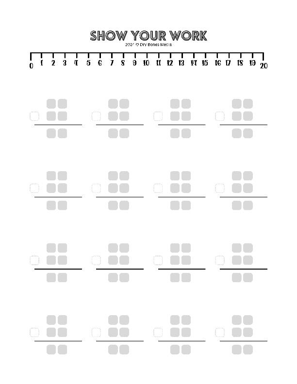 Show Your Work - Addition and Subtraction Math Scratch Sheets - Classful