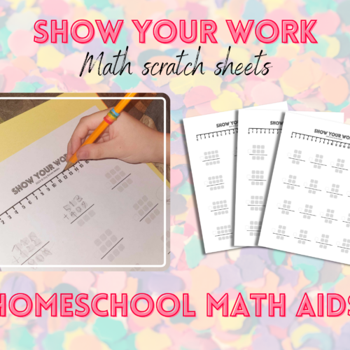 Show Your Work Addition And Subtraction Math Scratch Sheets Classful