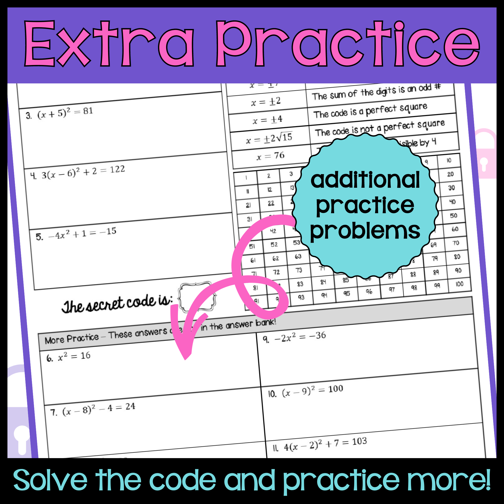 Solving Quadratic Equations By Square Root Method Worksheets Secret