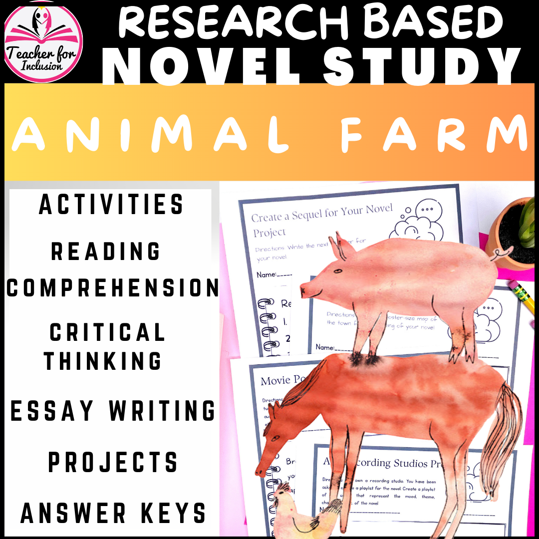 Animal Farm George Orwell Novel Study Curriculum Lesson Plans Answer ...