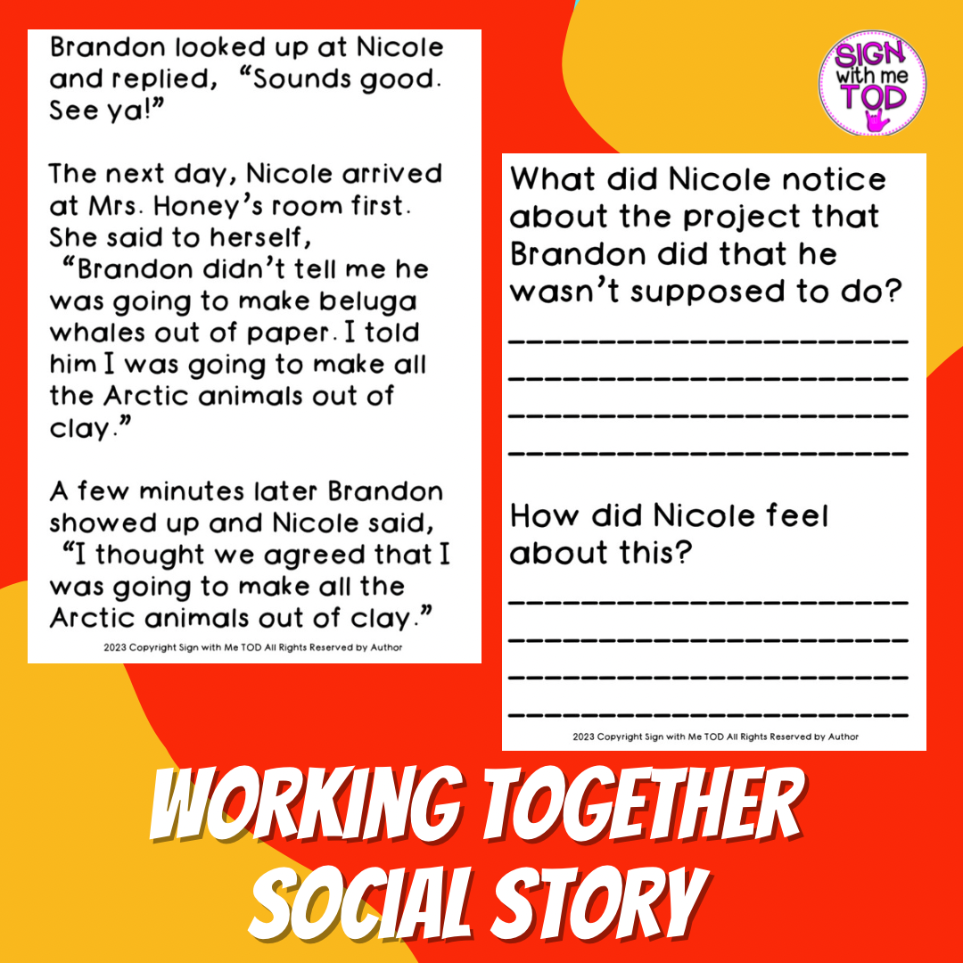 Working Together Social Story - Classful